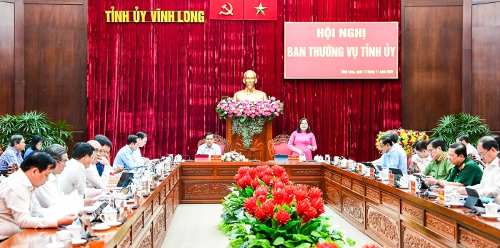 Ban Thường vụ Tỉnh ủy Vĩnh Long cho ý kiến các nội dung chuẩn bị trình ...